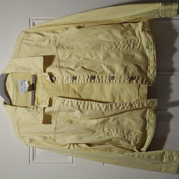 Live a Little | Jackets & Coats | Yellow Jean Jacket | Poshmark
